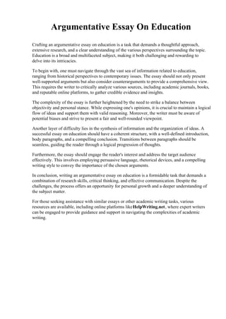 Argumentative Essay On Education.pdf