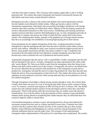 Argumentative essay on immigration | PDF