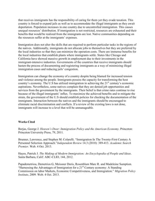 Argumentative Essay Examples On Immigration
