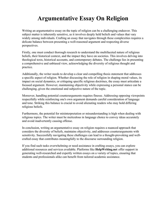 Argumentative Essay On Religion.pdf