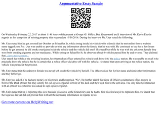 Argumentative Essay On The Movie Get Out | PPT