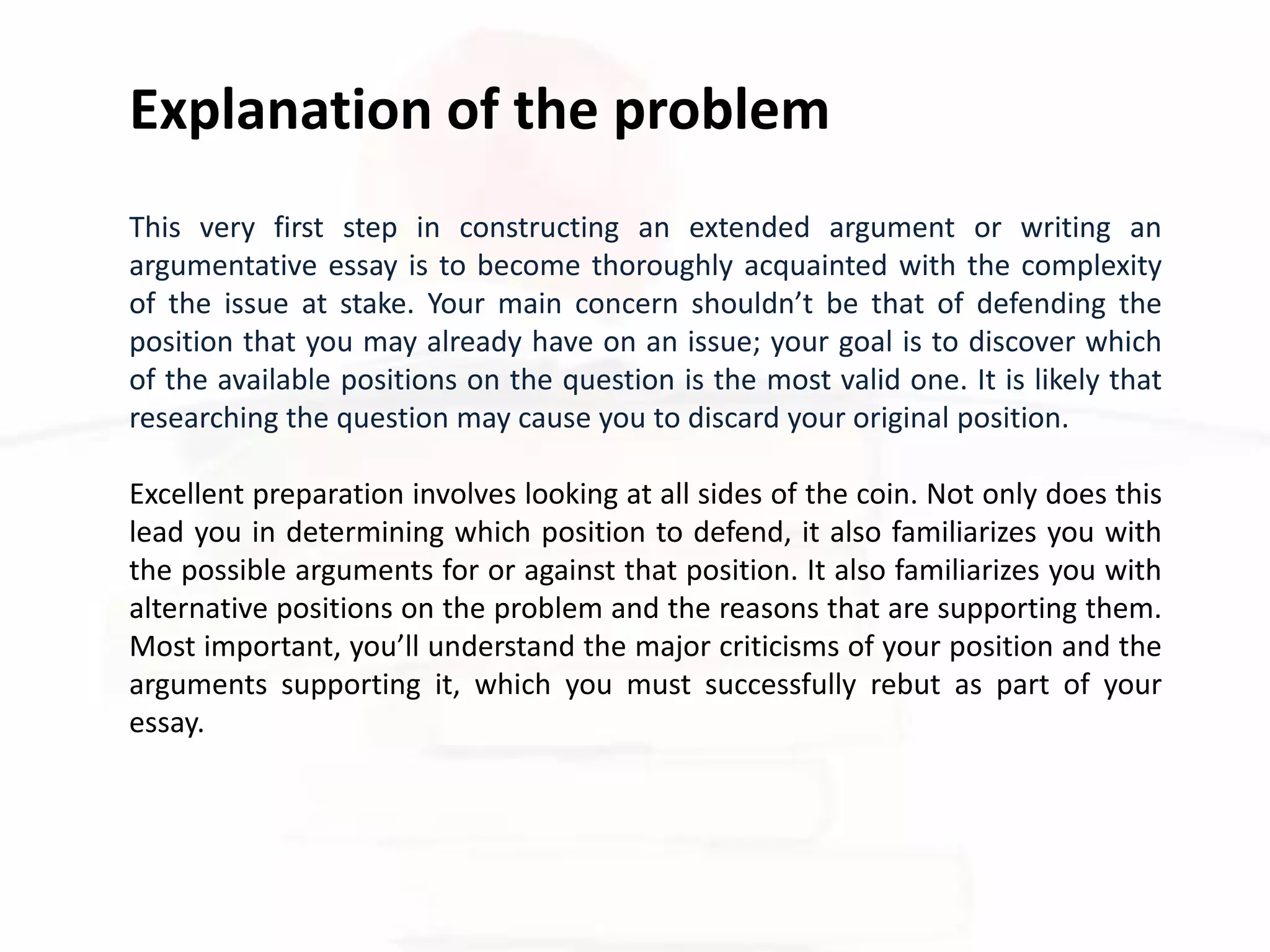 Argumentative essay outline | PPTX