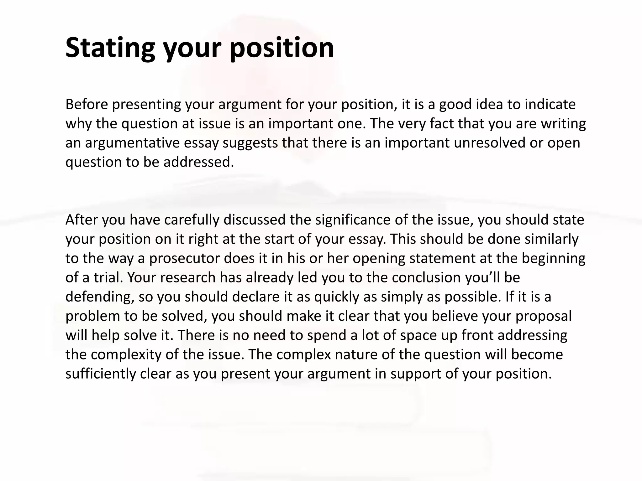 Argumentative essay outline | PPTX