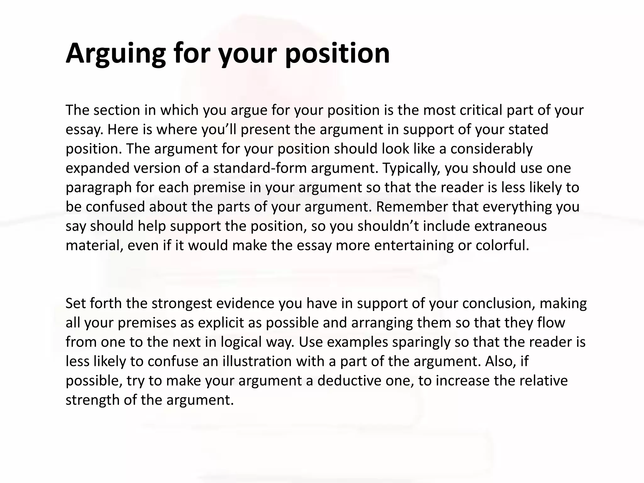 Argumentative essay outline | PPTX