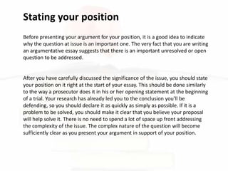 Argumentative essay outline | PPTX