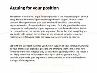 Argumentative essay outline | PPTX