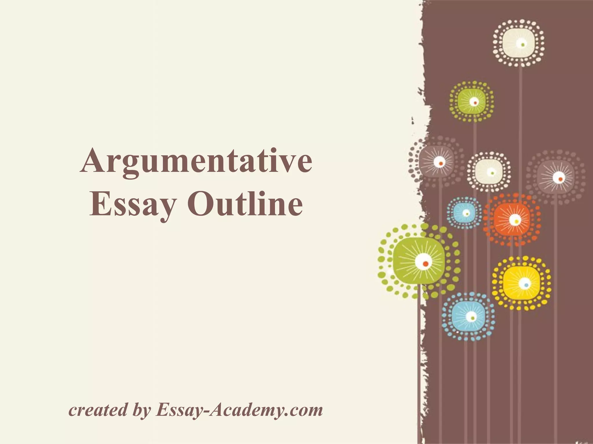 Argumentative essay outline | PPT