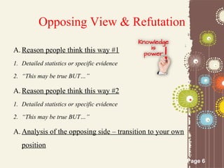 Argumentative essay outline | PPT