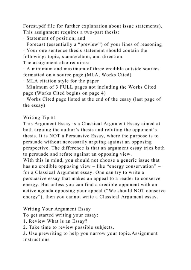 Argumentative Essay (Outline) Assignment InstructionsFor this assi.docx