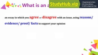 ARGUMENTATIVE ESSAY PART | PPT