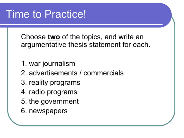Argumentative Essay Powerpoint Ppt