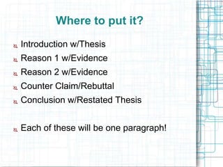 Argumentative essay ppt | PPTX