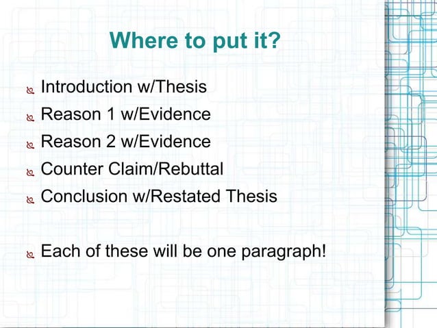 Argumentative essay ppt | PPTX