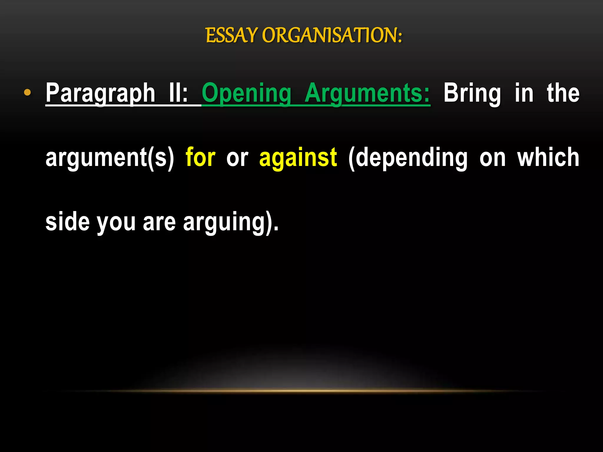 Argumentative essay redux | PPTX