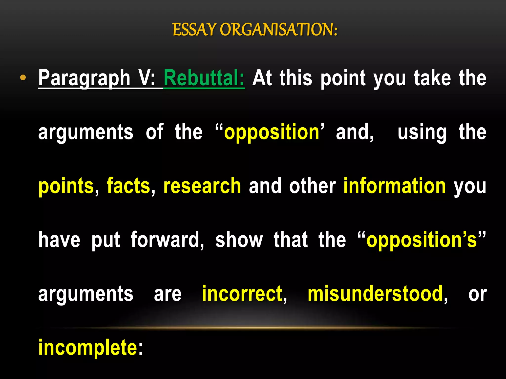 Argumentative essay redux | PPTX