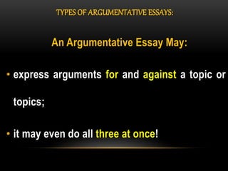 Argumentative essay redux | PPT