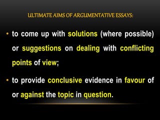 Argumentative essay redux | PPT