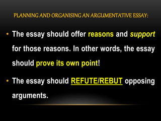 Argumentative essay redux | PPT