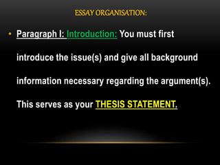 Argumentative essay redux | PPT