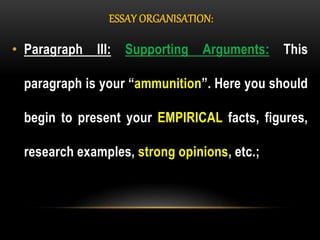 Argumentative essay redux | PPT