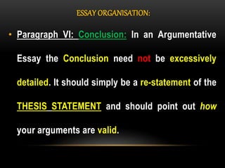 Argumentative essay redux | PPT