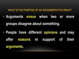 Argumentative essay redux | PPT