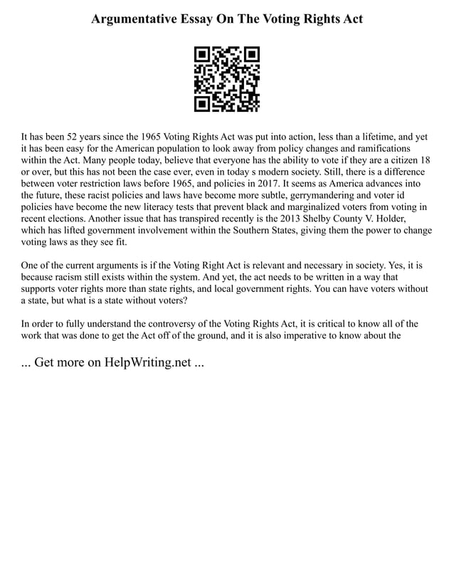 Argumentative Essay Rules Of An Essay | PDF