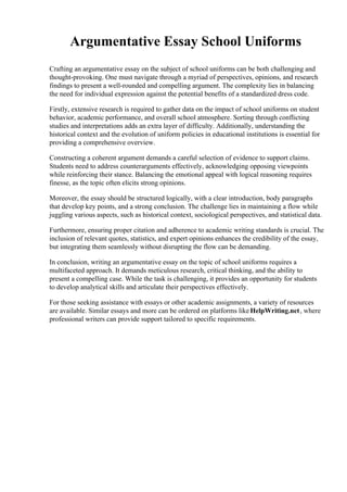Argumentative Essay School Uniforms.pdf