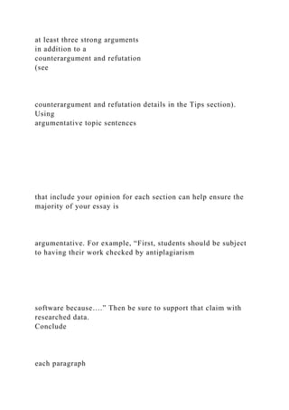 Argumentative EssayThis writing assignment involves .docx