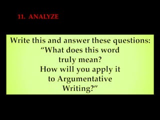 Argumentative Essay Academic Vocabulary | PPTX