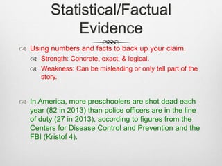 Argumentative evidence and commentary | PPT