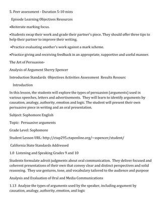 Argumentative lesson plans | DOCX