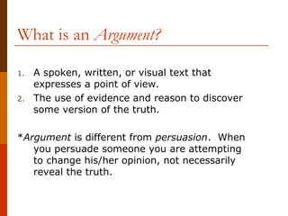 Argumentative paper directions | PPT