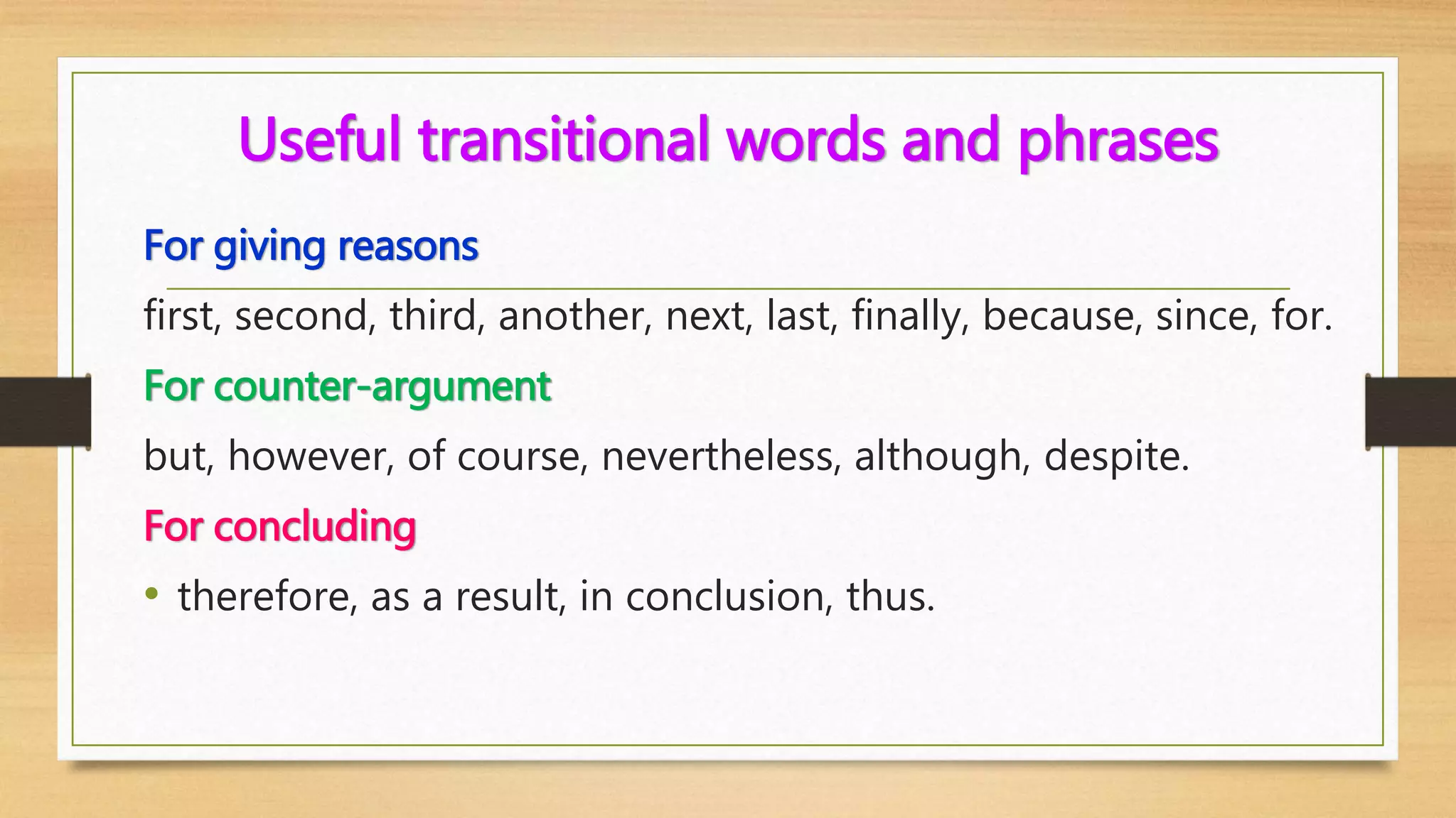 Argumentative paragraphs | PPTX
