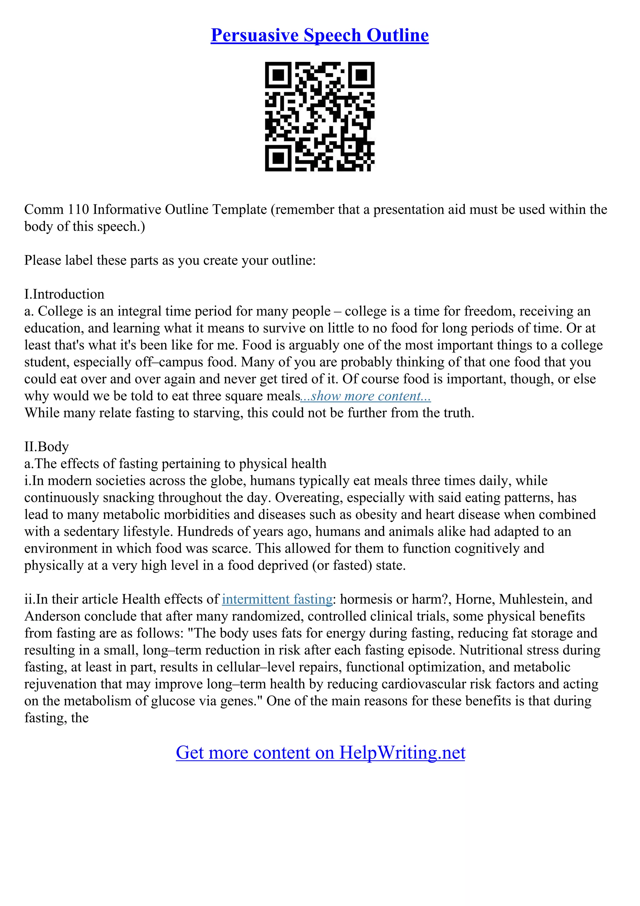 Argumentative Persuasive Essay Outline | PDF