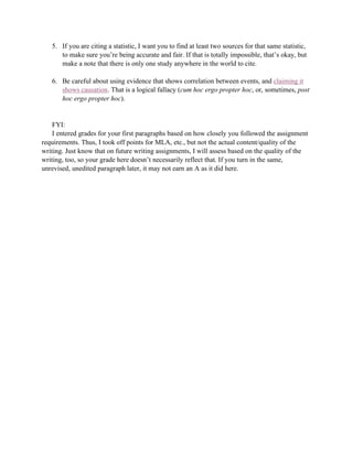 Argumentative research paper cheat sheet | PDF