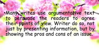 Argumentative statement | PPTX