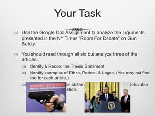 Argumentative strategies ethos, pathos, logos | PPTX