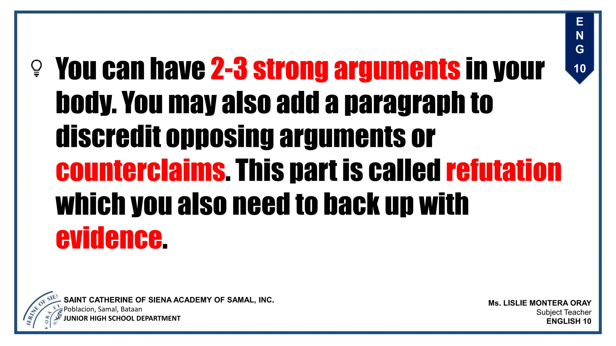KEY STRUCTURAL ELEMENTS IN ARGUMENTATIVE TEXT .pptx