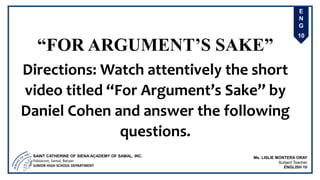 KEY STRUCTURAL ELEMENTS IN ARGUMENTATIVE TEXT .pptx