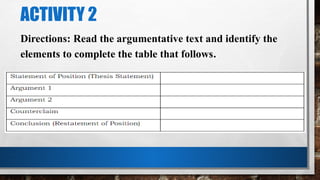 Argumentative Text. english grammar teach | PPT
