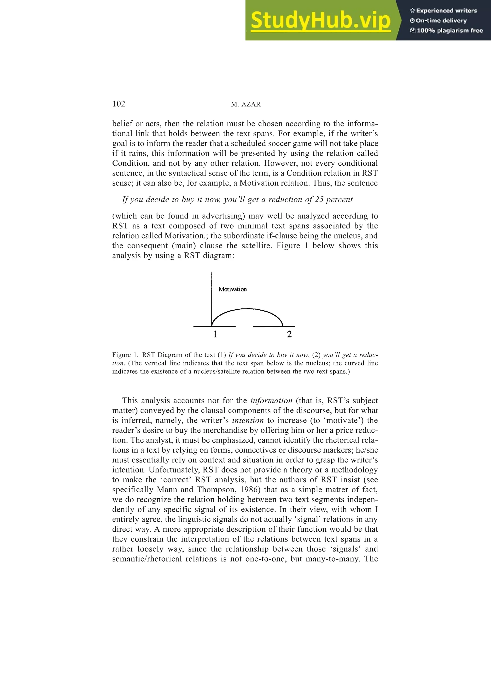 Argumentative Text As Rhetorical Structure An Application Of Rhetorical Structure Theorypdf