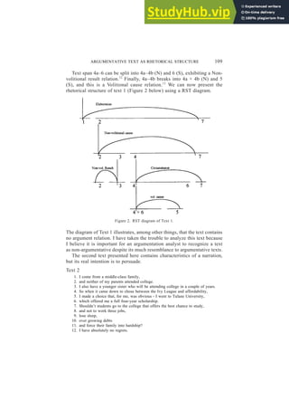Argumentative text as rhetorical structure An application of rhetorical ...