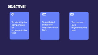 ARGUMENTATIVE TEXT PPT.pdf. It entails the structure of an ...