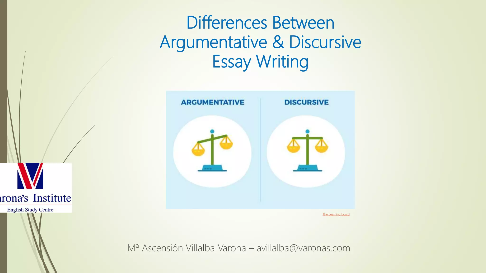 Argumentative vs discursive essays | PPT Argumentative vs discursive essays | PPT