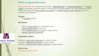 Argumentative vs discursive essays | PPSX | Automotive Industry ...