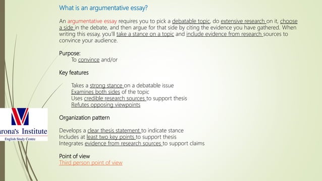 Argumentative vs discursive essays | PPSX | Automotive Industry ...