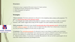 Argumentative vs discursive essays | PPSX | Automotive Industry ...