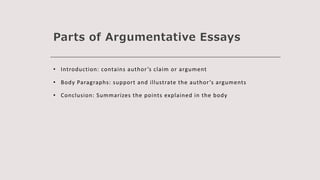 Argumentative vs informative essays and types of informative texts.pdf