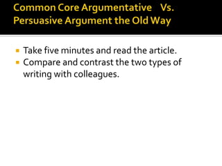 Argumentative Writing | PPTX
